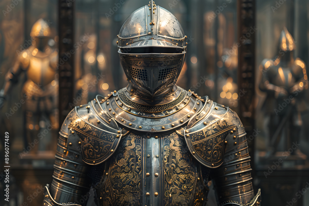 Meticulously Crafted Knight's Armor: A Glimpse into Medieval Bravery ...