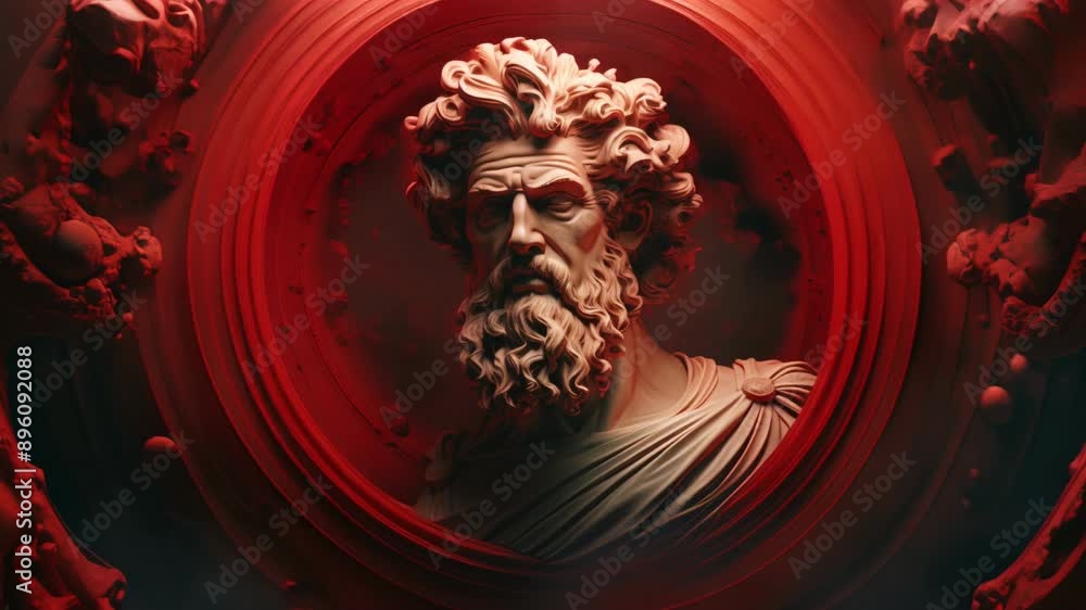 Stoicism concept, sculpture of a stoic, representing philosophy ...