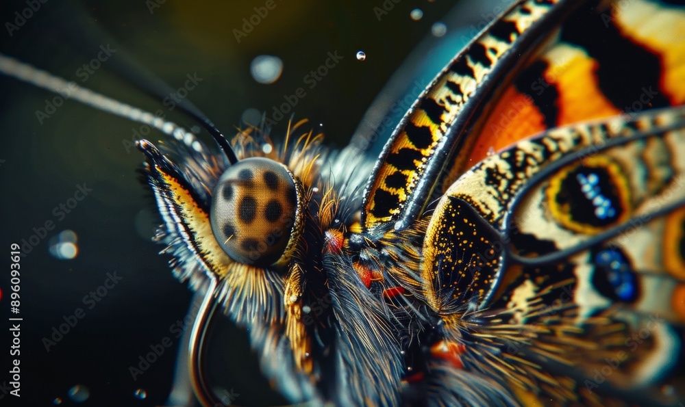 Microscopic view of butterfly proboscis, exploring insect anatomy and ...