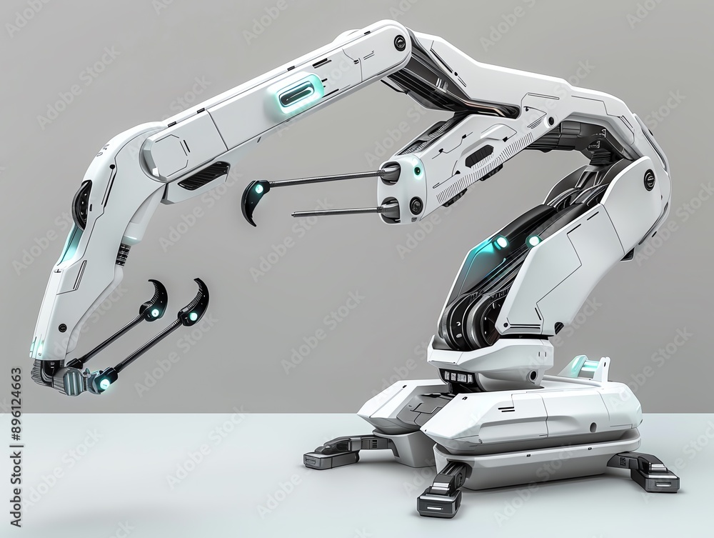 Photo & Art Print High-tech robotic arm with advanced design, used for ...