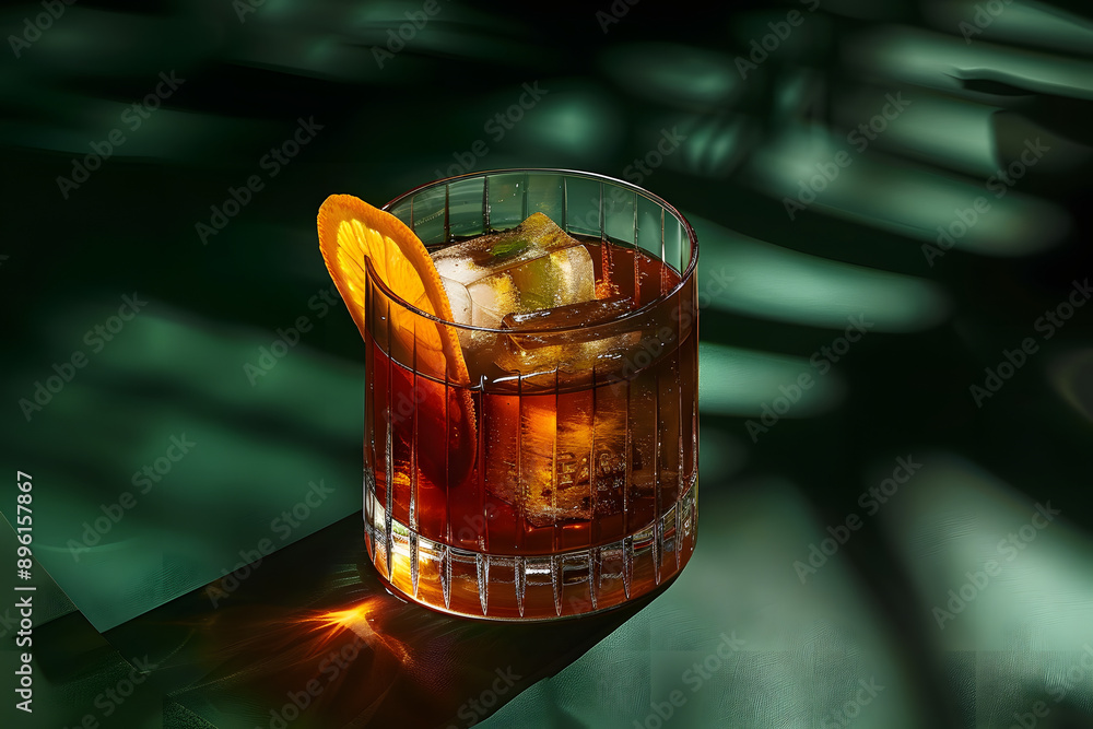 Negroni Mezcalito cocktail drink made with Mexican mezcal, vermouth ...