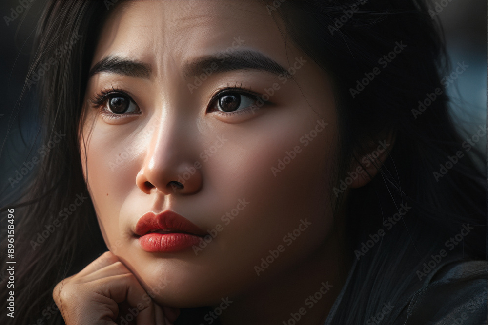 Distressed and Concerned: A poignant portrait capturing the raw emotion ...