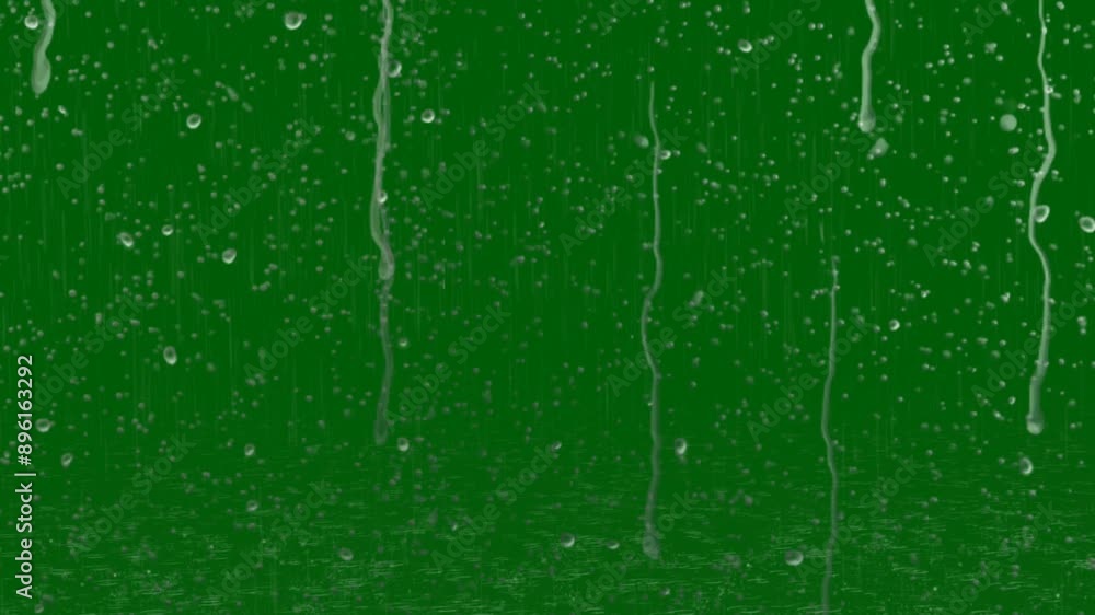 Realistic Rain Green Screen Enhance Your Videos, Easy editable green ...