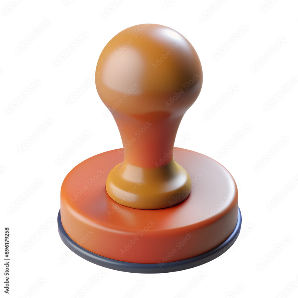 orange rubber stamp legal office stationary authentication approval ...