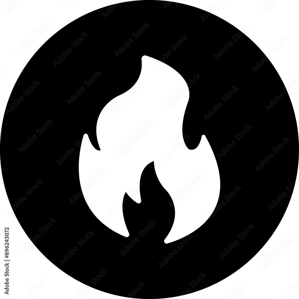 Fire icon in flat and line style. fire warning sign isolated on ...