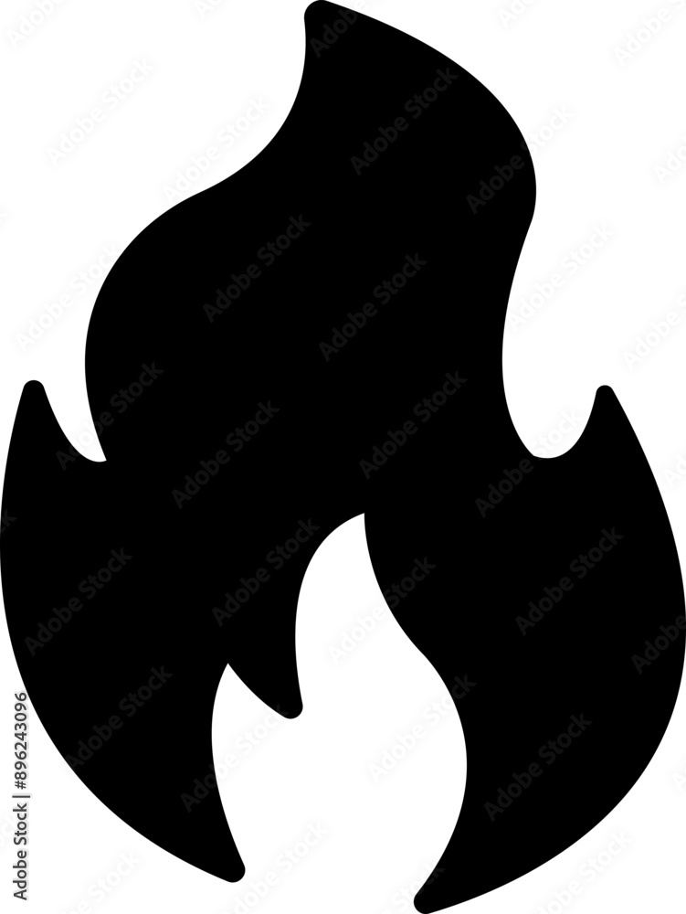 Fire icon in flat and line style. fire warning sign isolated on ...