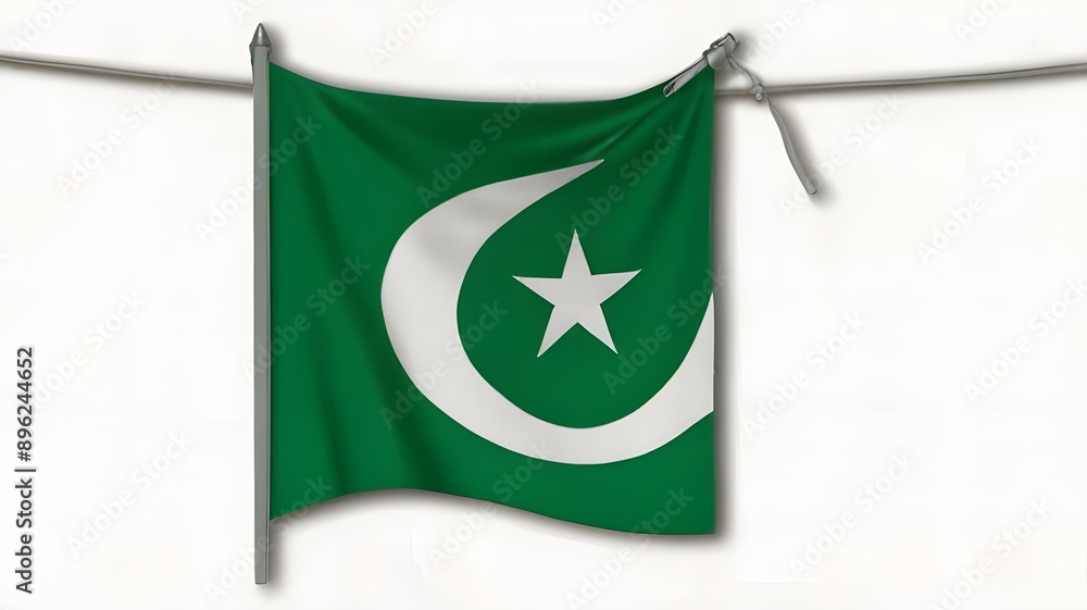 Hanging flag of Pakistan pakistan, symbol, banner, illustration, flag ...