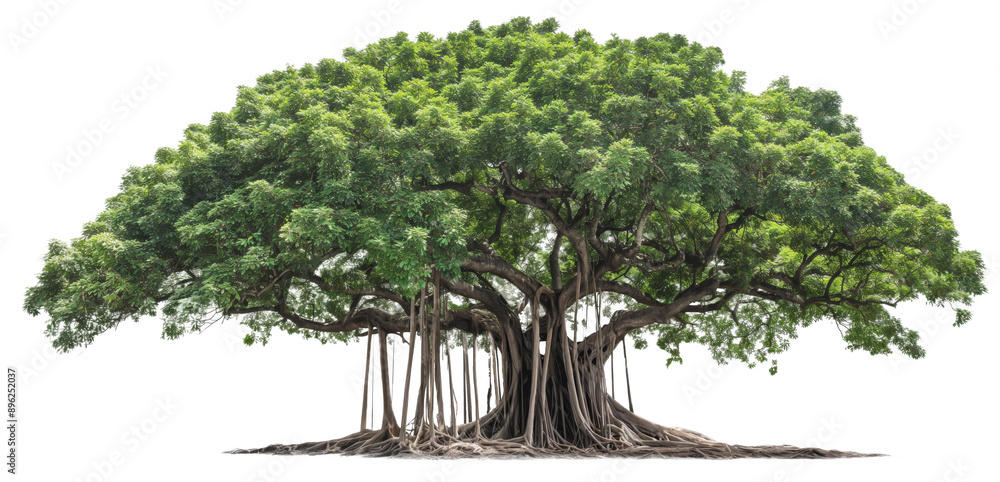 big Banyan tree wide shade with roots , PNG transparent background ...