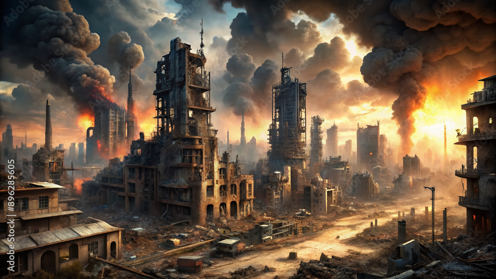Ruins of a once-thriving metropolis now lay in devastation, with ...
