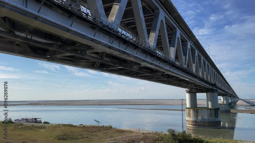 Bogibeel Bridge | Brahmaputra River | Combined road and rail bridge ...