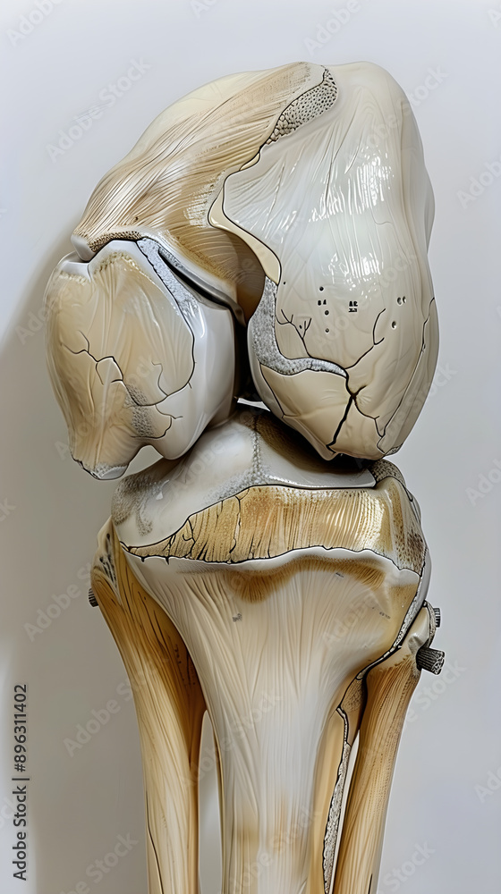 Anatomy of the Human Knee Joint: Detailed Illustration of Bones ...