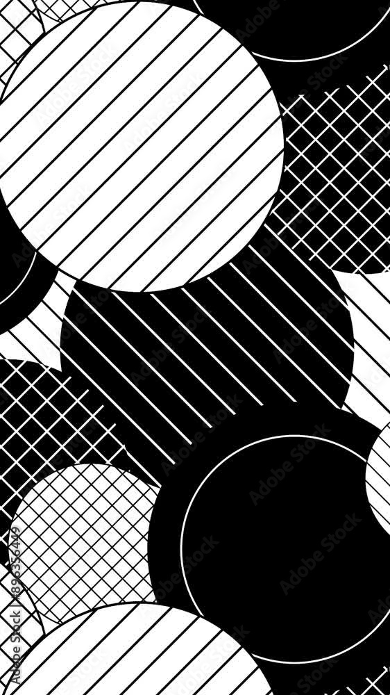 HD animated pattern of circles moving from left to right. Geometric ...