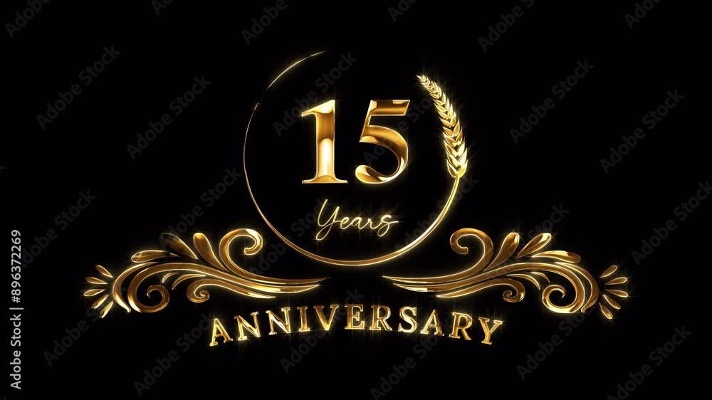 15th Anniversary Celebration. Happy 15 Years Anniversary Animation in ...