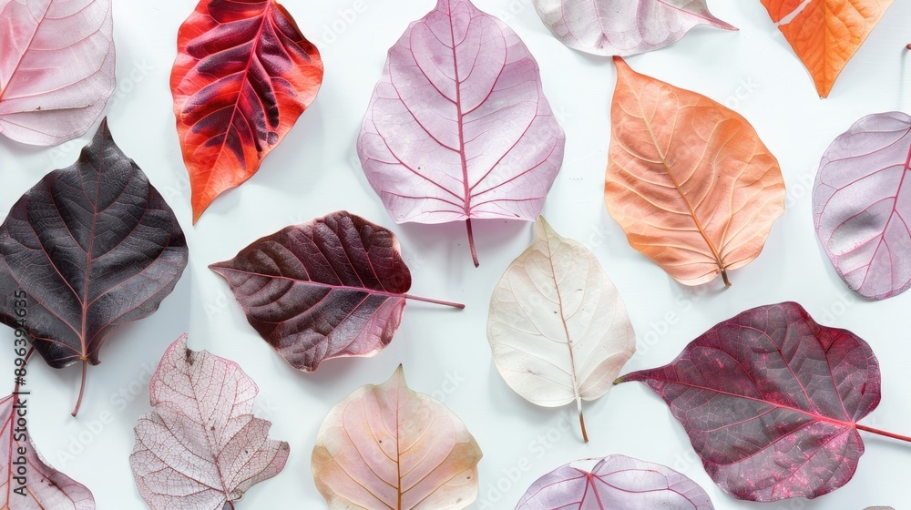 Varieties of Bauhinia purpurea leaves recognized by different names ...