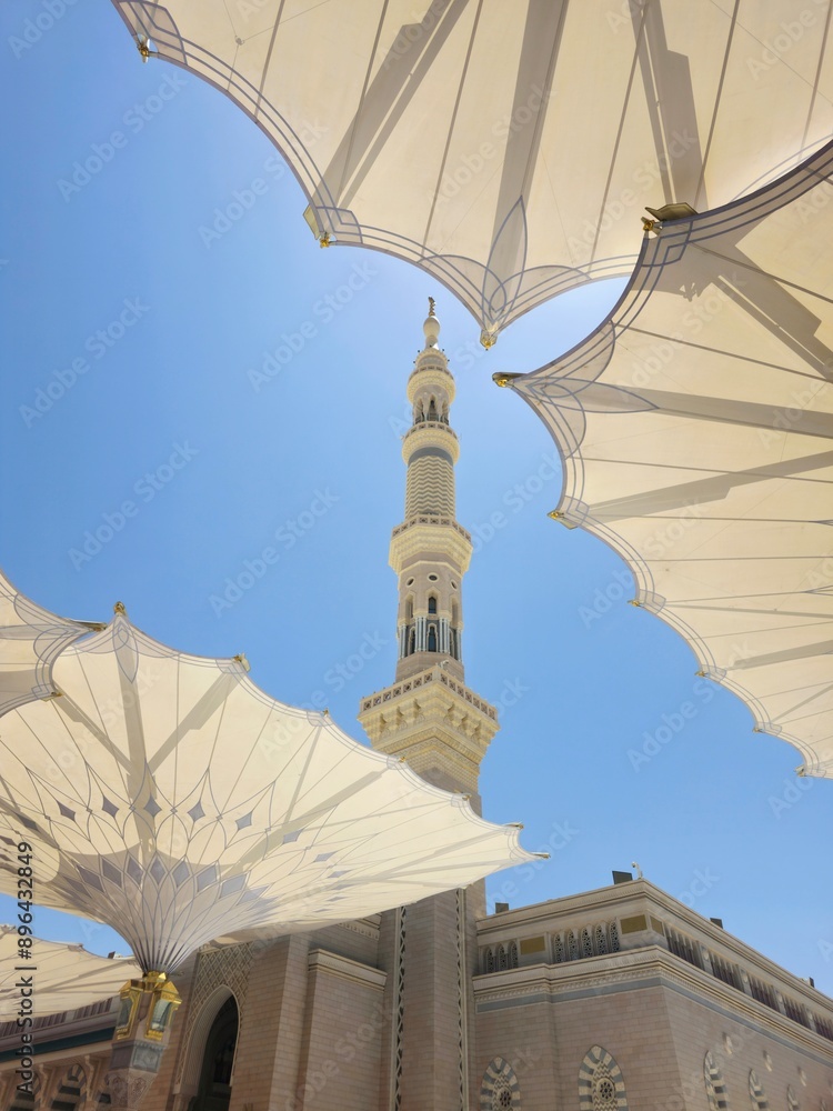 The Exterior of The Prophet's Mosque or Al Masjid Al Nabawi, a major ...