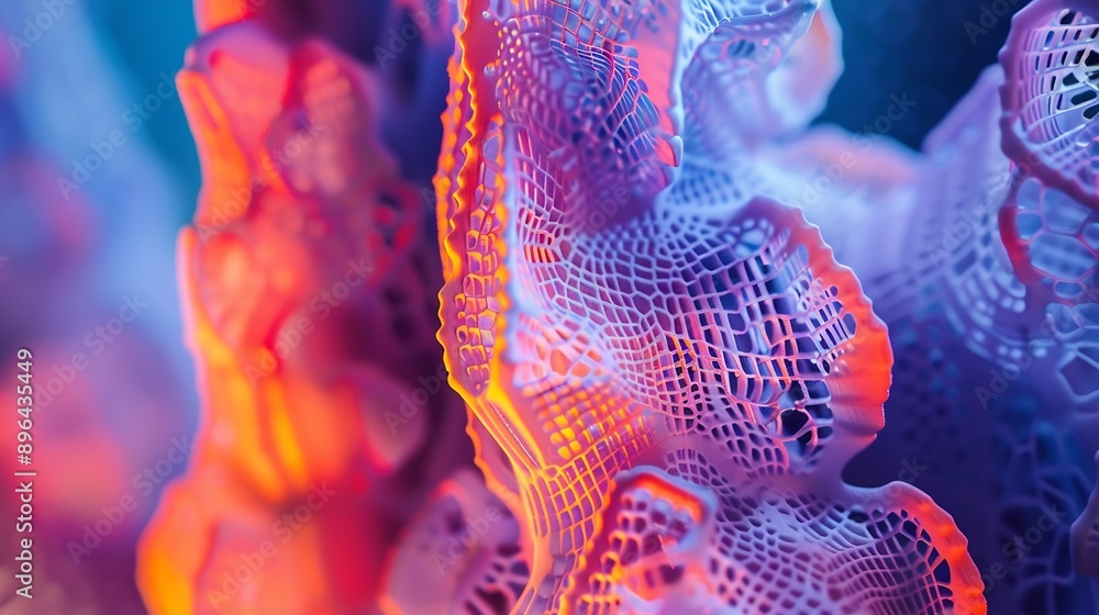 Abstract model printed on 3d printer closeup Object photopolymer ...