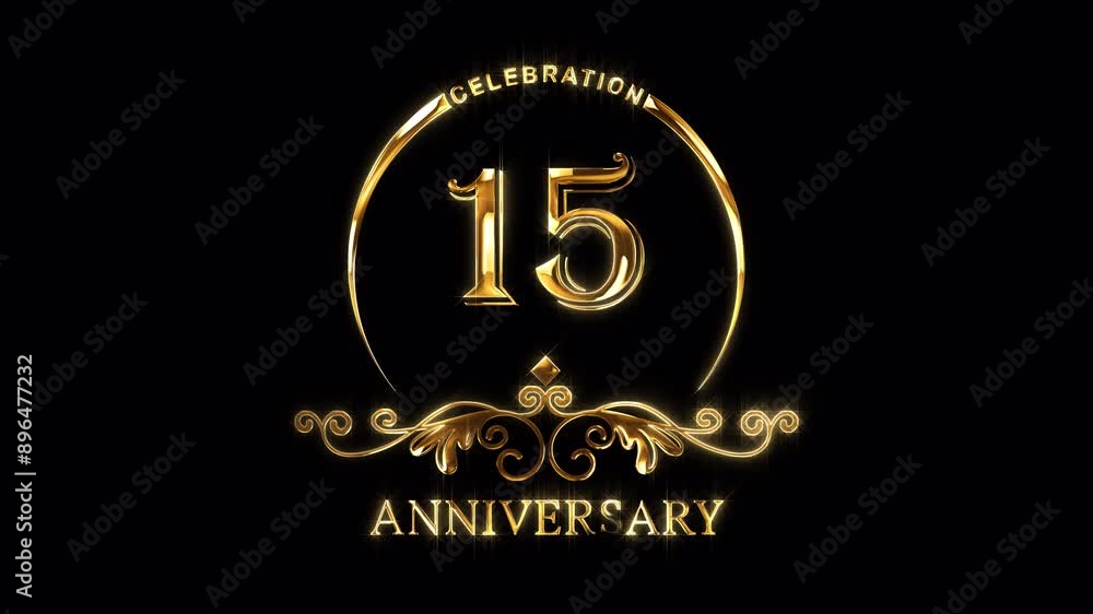 15th Anniversary Celebration. Happy 15 Years Anniversary Animation in ...
