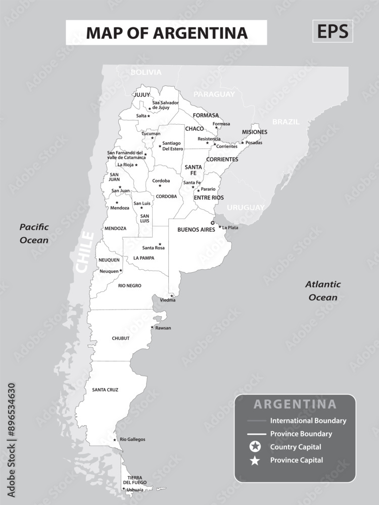 Geography politics map of countries. Map of country with capital, state ...
