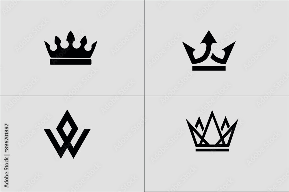 collection of creative king and queen crowns symbol, Royal king crown ...