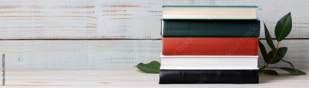 Stack of books with motivational quotes, subconscious mind, growth ...