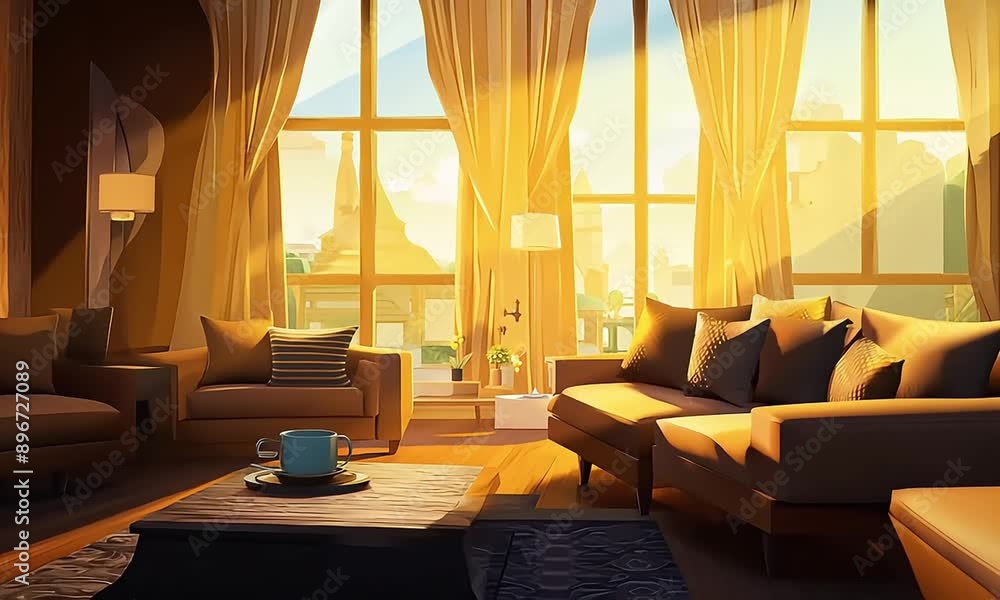 luxury living room, animated virtual backgrounds, stream overlay loop ...