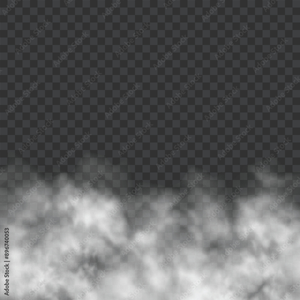 Fog effect on transparent background, ideal for atmospheric overlays ...