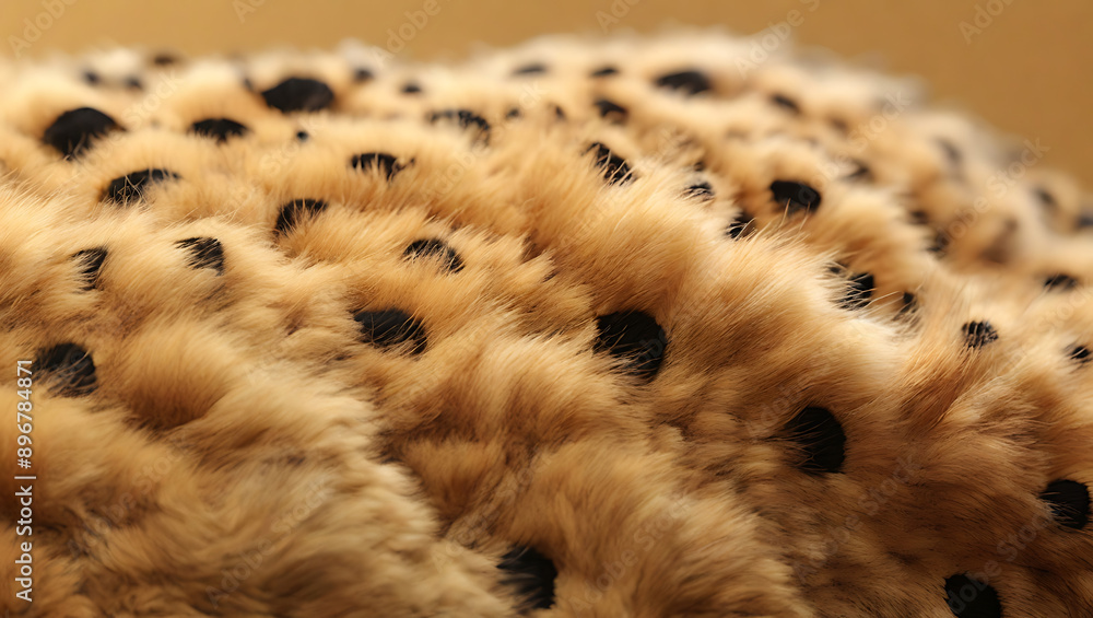 A detailed illustration of cheetah fur in an extreme close-up ...