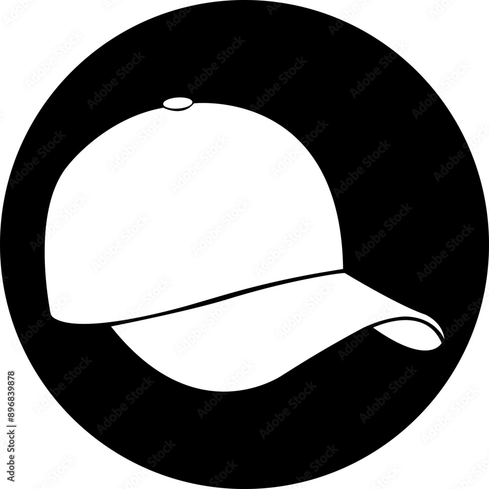 Cap icon in trendy flat style. Casual textile style accessory. Baseball ...