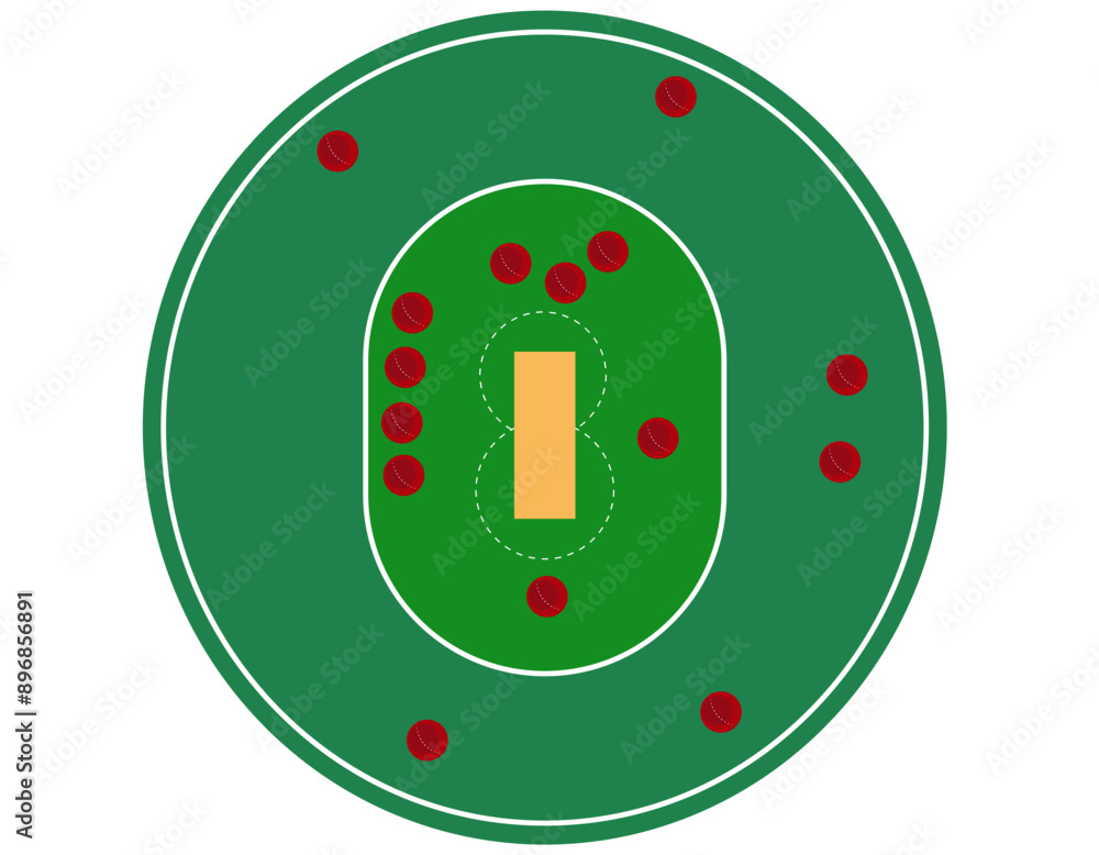 Vecteur Stock Cricket fielding positions, Cricket, cricket ground ...