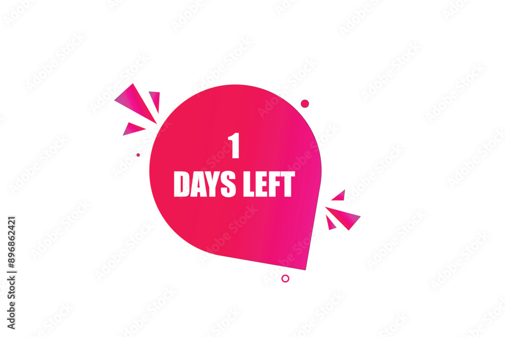 1 days left, icon, stile, timer, countdown, clock, go to, time ...