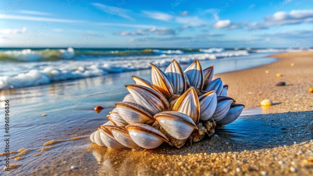 Pelagic gooseneck barnacle washed up on the beach , ocean, marine life ...