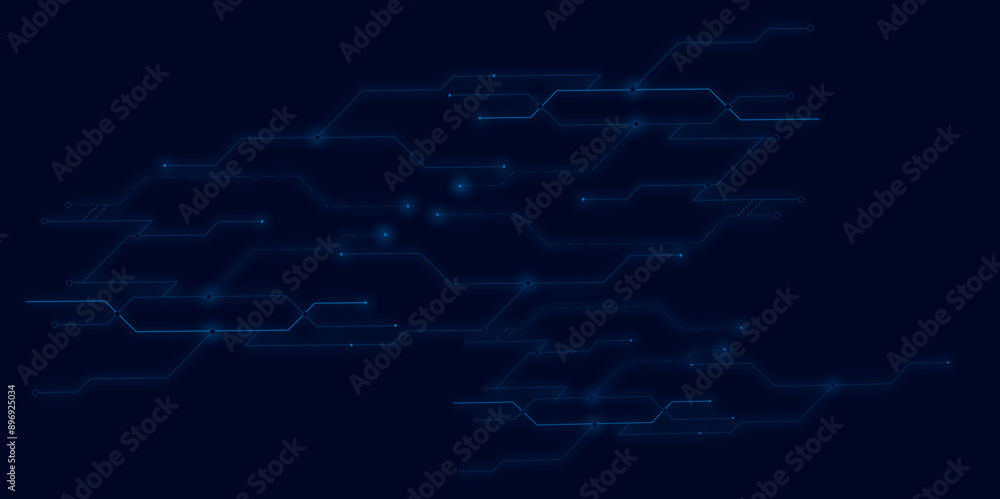 Vectors High-tech connection system on a blue background. Technology ...