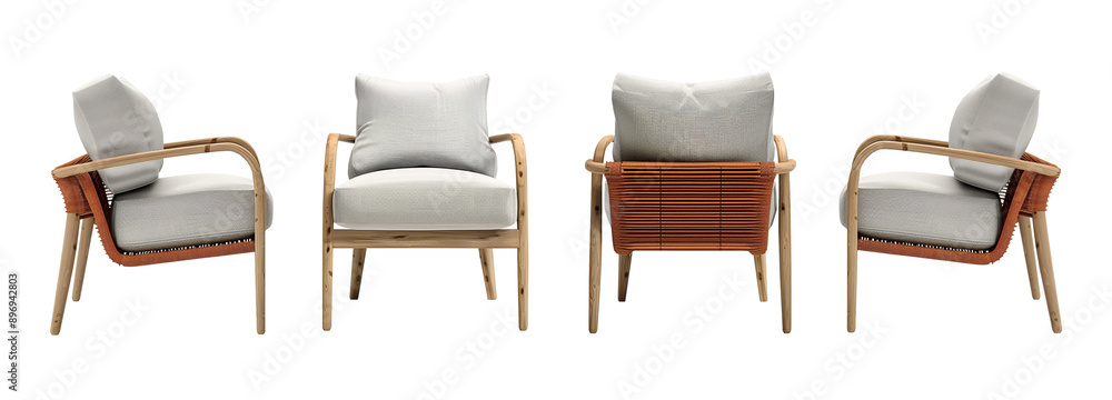Cut out furniture interior armchair contemporary living room on ...
