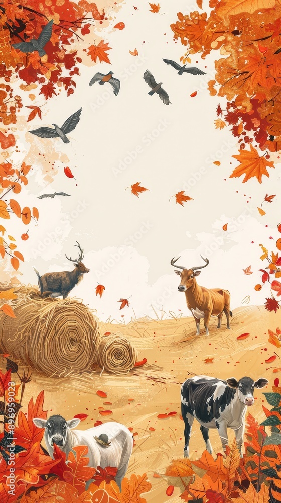 An editable advertisement template for a petting zoo harvest festival ...