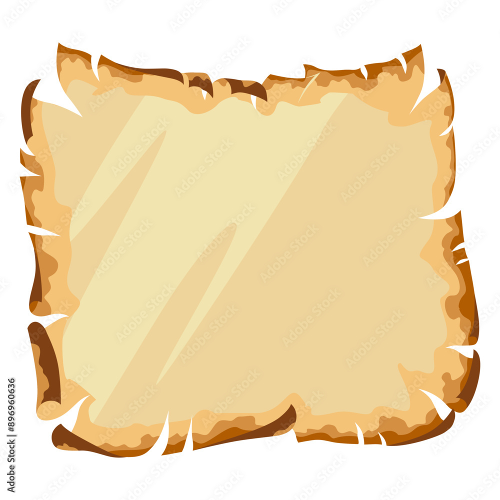 Medieval blank scroll. Ancient papyrus roll for map, old Bible or ...