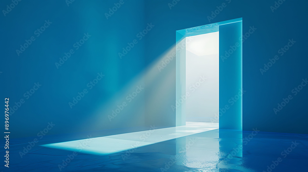 Artistic portrayal of natural light pouring through a digitally crafted ...