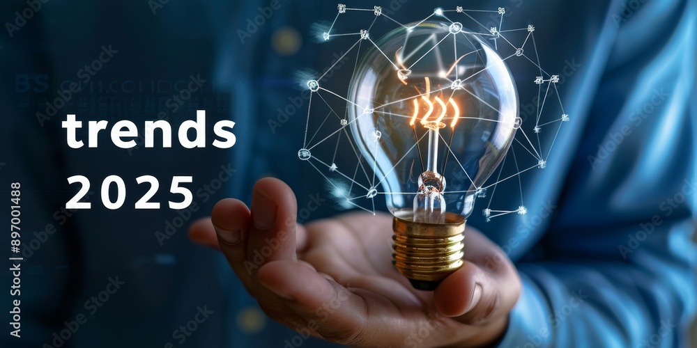 Innovative Business Trends 2025: Hand Holding Creative Light Bulb ... Innovative Business Trends 2025: Hand Holding Creative Light Bulb ...