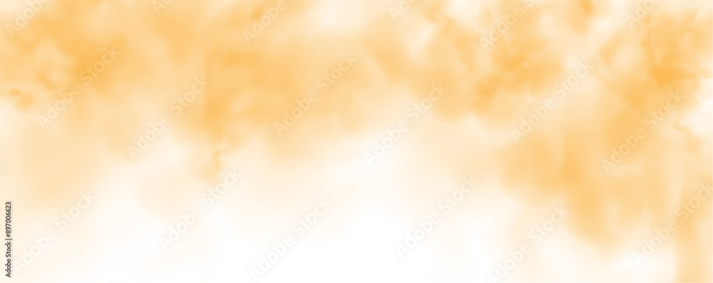 Grey smoke puff, white background and studio with no people with fog in ...