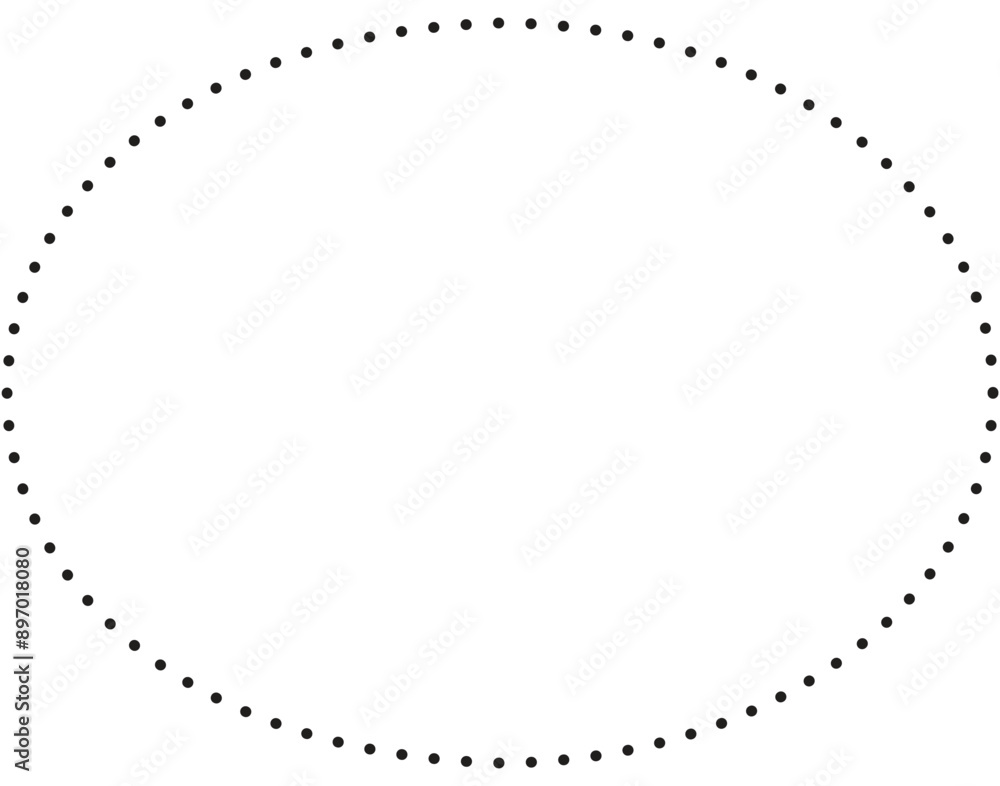 geometric oval shape element with dashed lines, concentric circle ...
