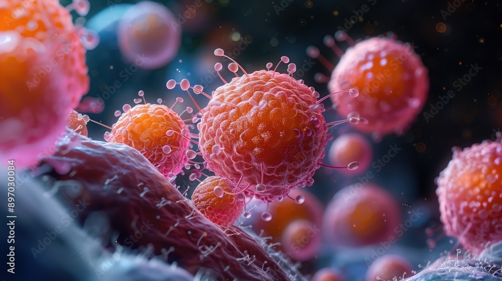 Fat Cells: A microscopic view of adipocytes (fat cells) showing their ...