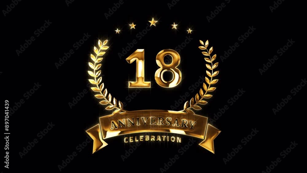 18th Anniversary Celebration. Happy 18 Years Anniversary Animation in ...