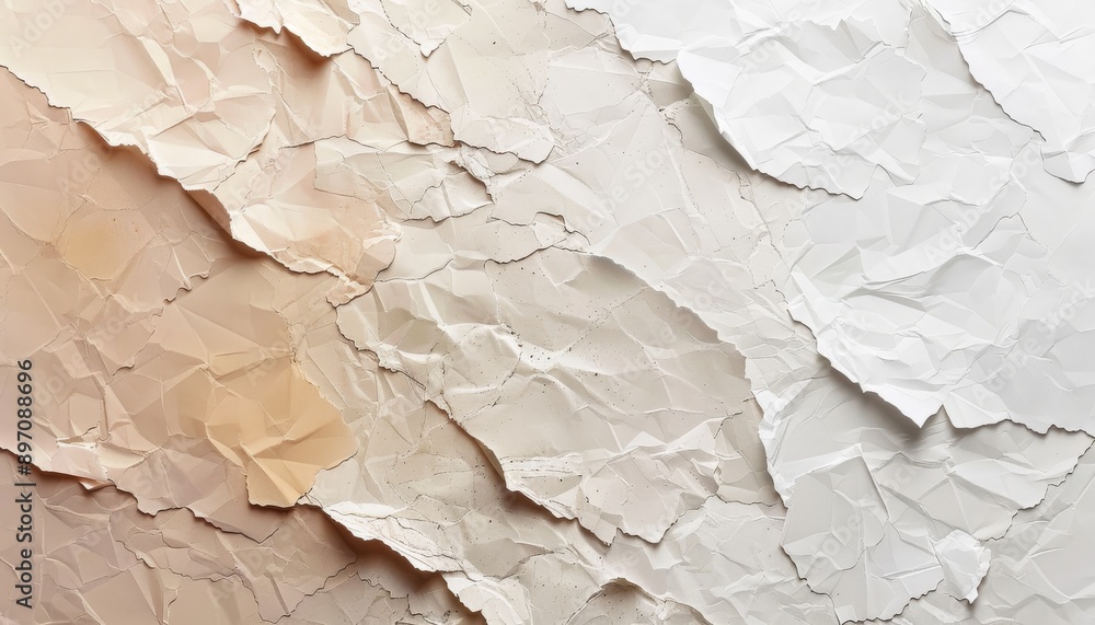 Textured Torn Sheet. Ripped Lined Paper Strips Collection. Abstract ...