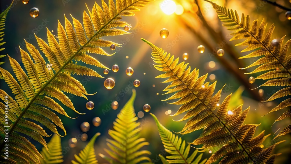 Delicate fern spores disperse in mid-air, capturing intricate details ...