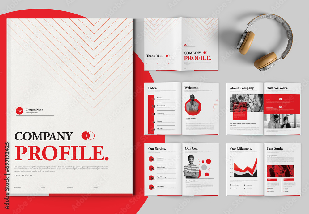 Company Profile Stock Template | Adobe Stock