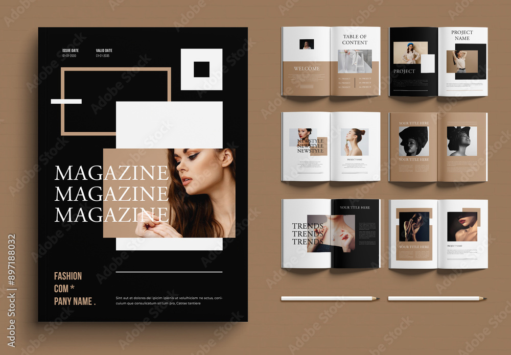Fashion Magazine Design or Multipurpose Portfolio Stock Template ...