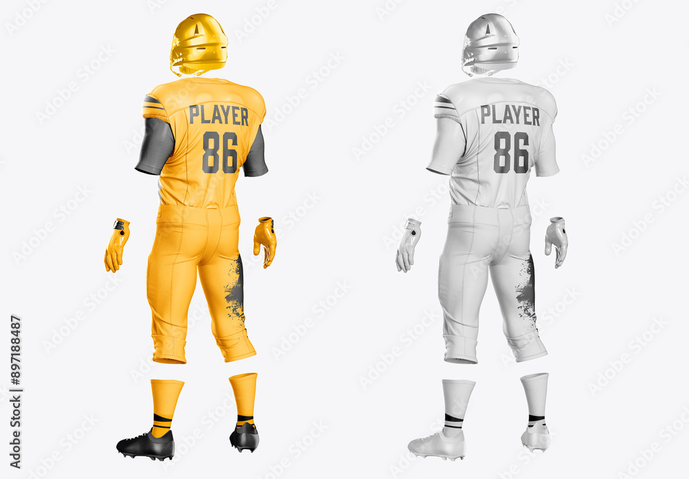 American Football Kit Mockup Stock Template | Adobe Stock