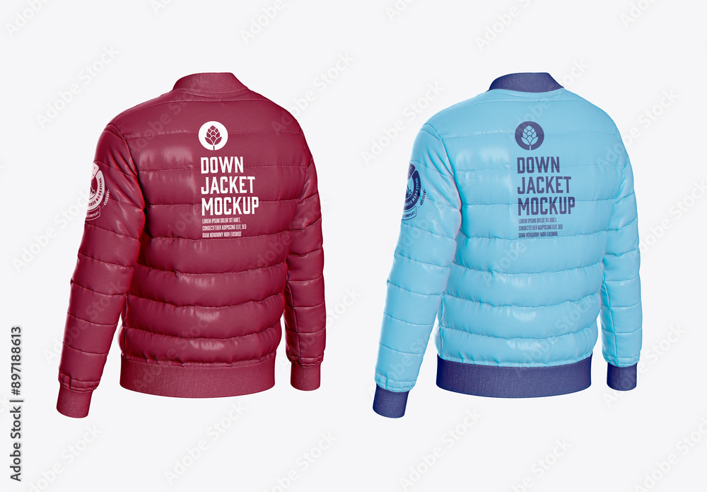 Down Jacket Mockup Stock Template | Adobe Stock