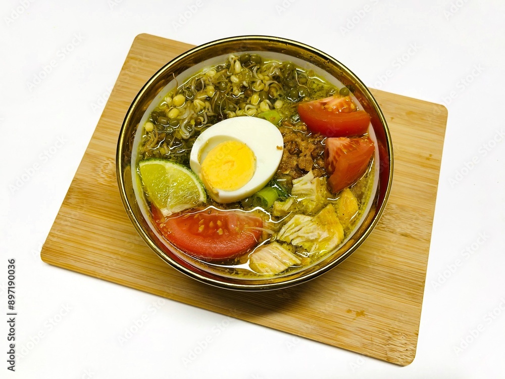 Chicken Soto or Soto Ayam in Indonesia. Soto ayam is a traditional ...