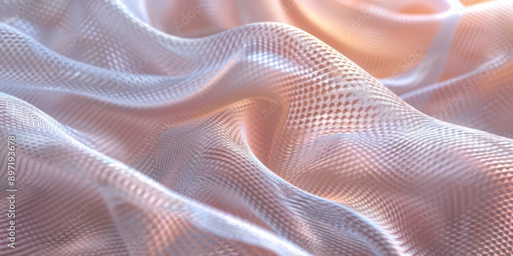 cloth in pastel colors, highlighting its calm, subtle texture and ...