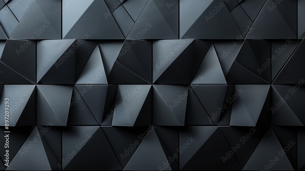 Modern and moody background with a raised and recessed triangle pattern ...